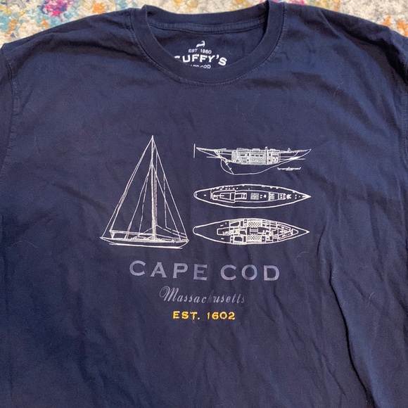 Cuffy’s | Shirts | Cape Cod Sail Boat Sketch Tee Shirt | Poshmark